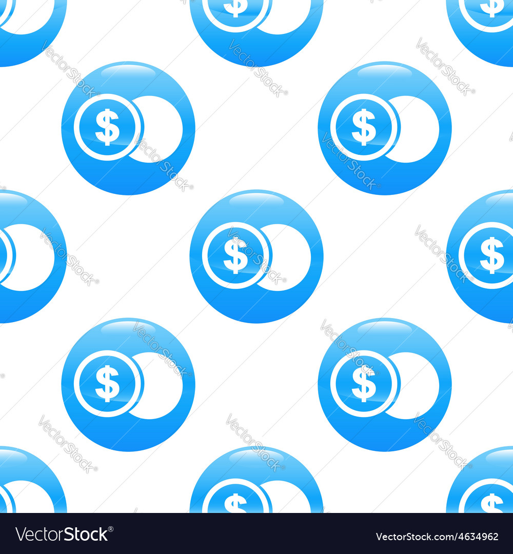 Dollar coin sign pattern Royalty Free Vector Image