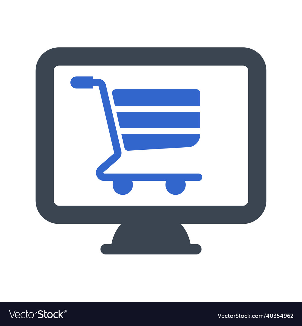 E commerce solution icon Royalty Free Vector Image