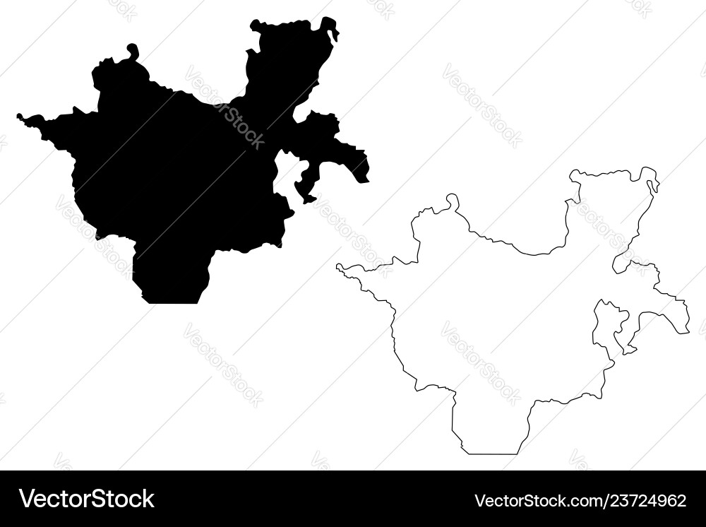 Ethiopia's Southern Nations Region Map Royalty Free Vector