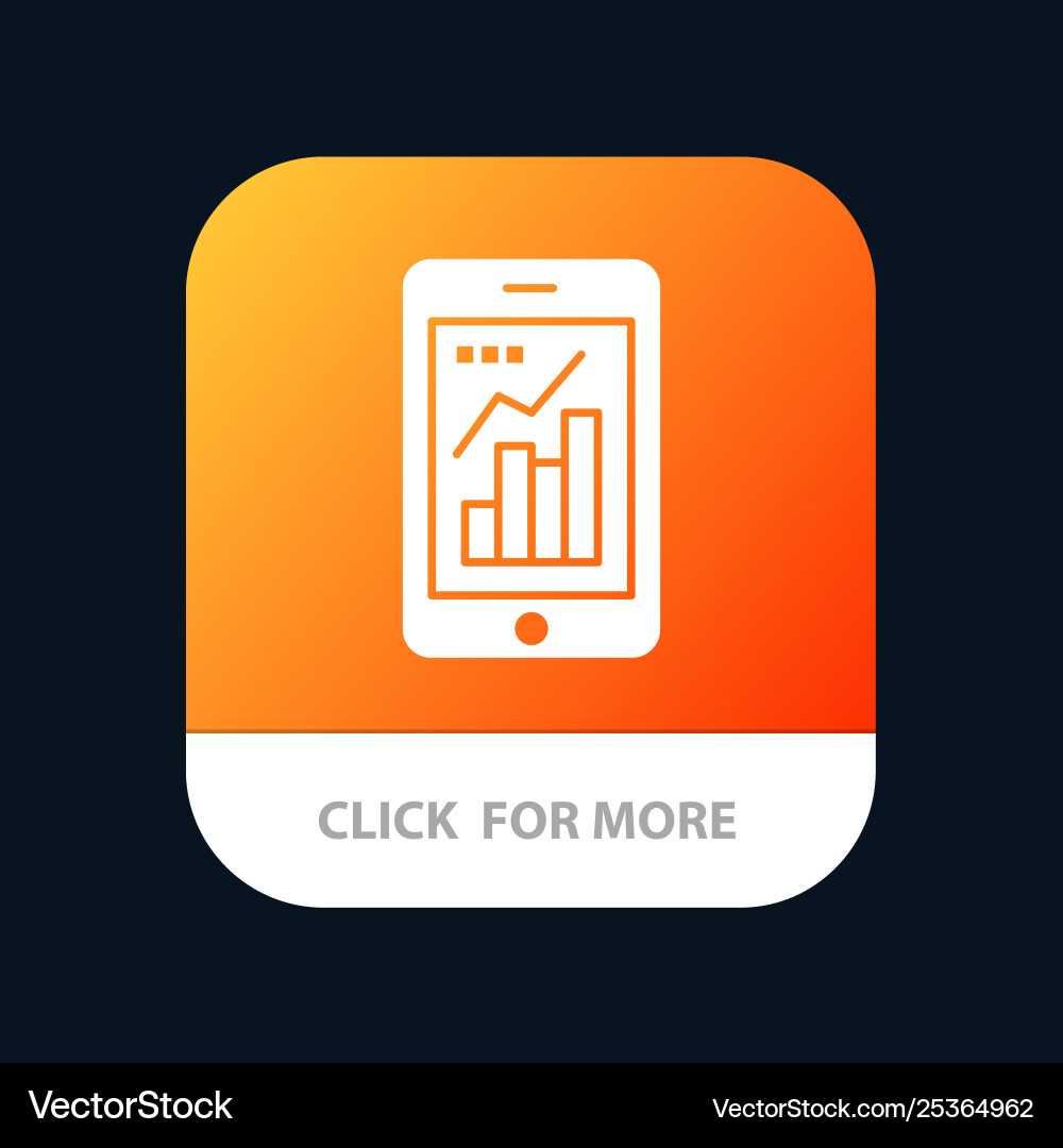 Graph analytics info graphic mobile Royalty Free Vector