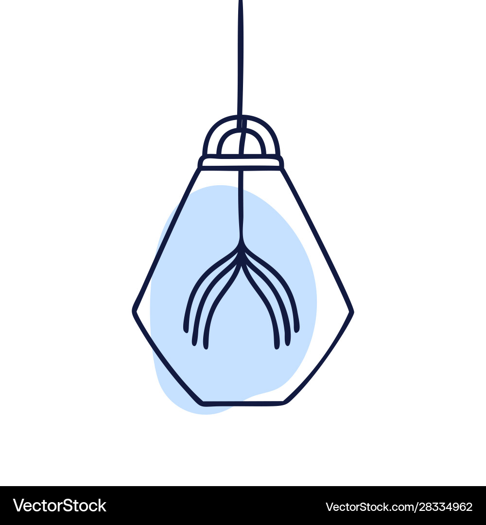Hand drawn geometric loft lamps edison lamps Vector Image