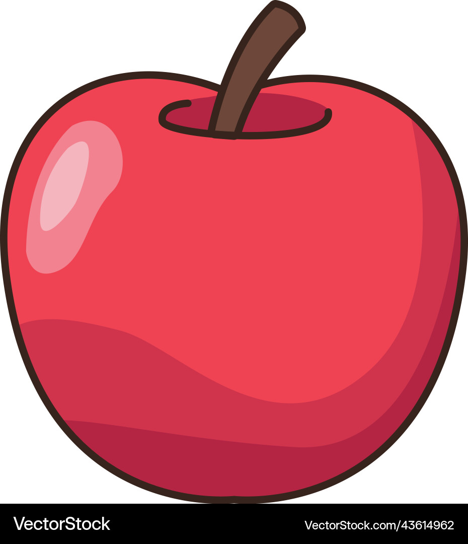 Red apple fresh fruit Royalty Free Vector Image