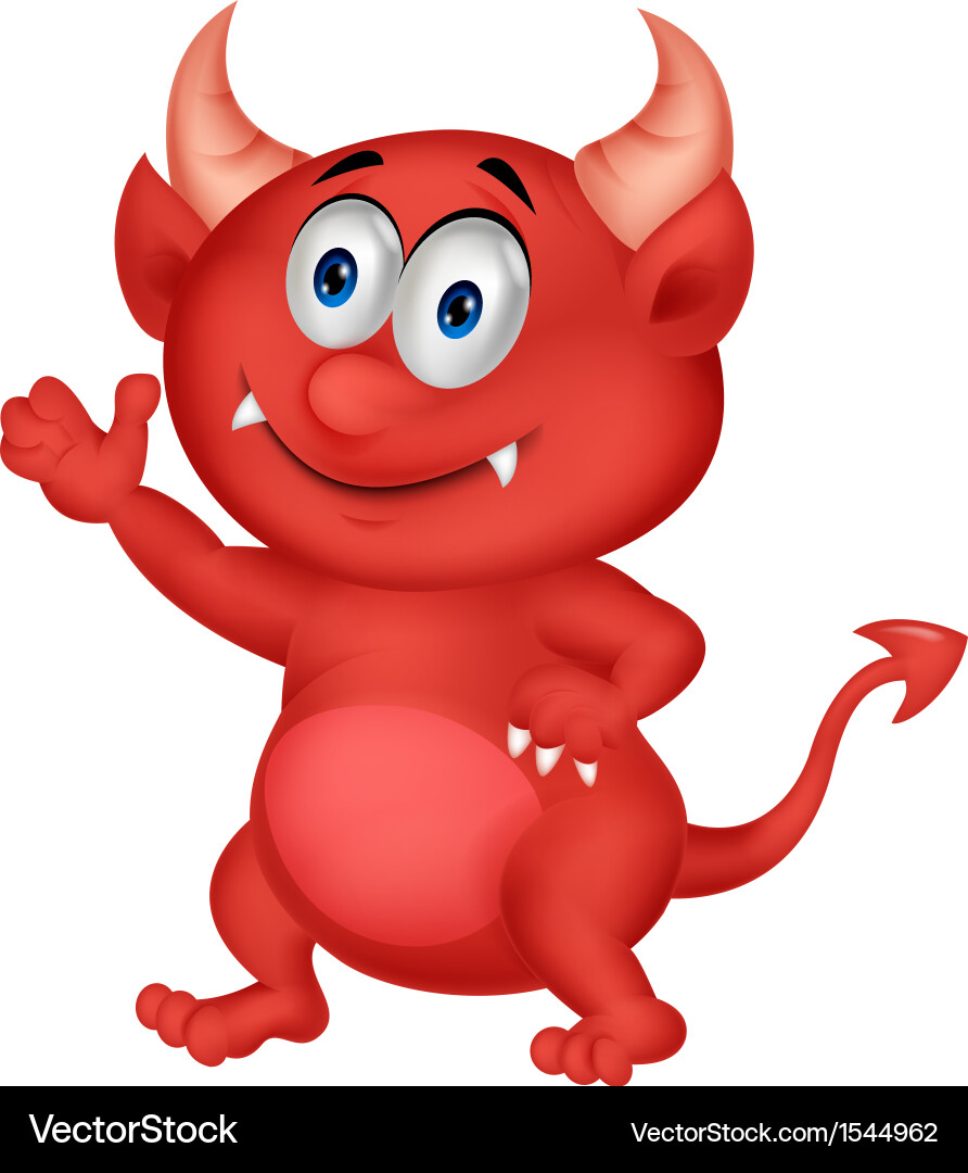 Red Devil Cartoon Character Royalty Free Vector Image