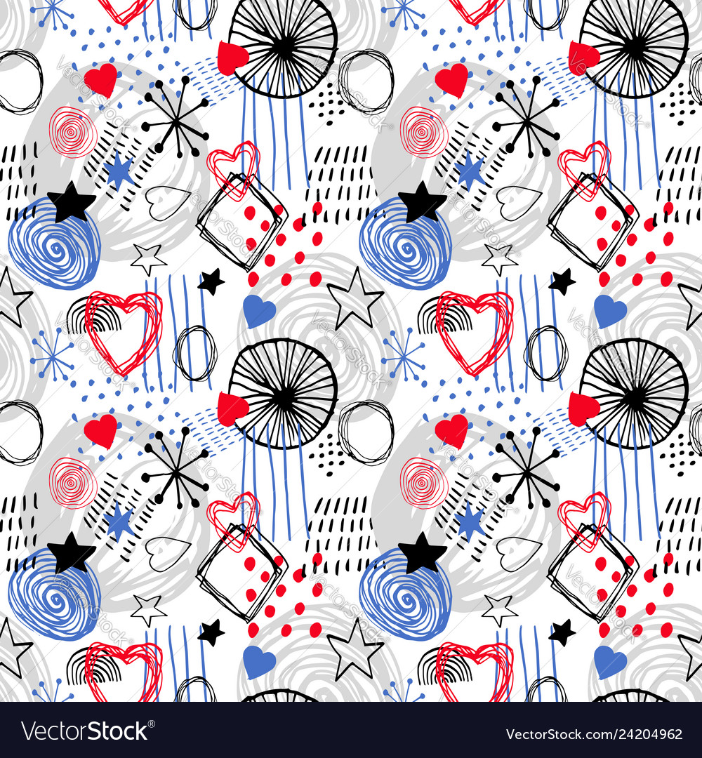 Seamless pattern simple scandinavian Royalty Free Vector