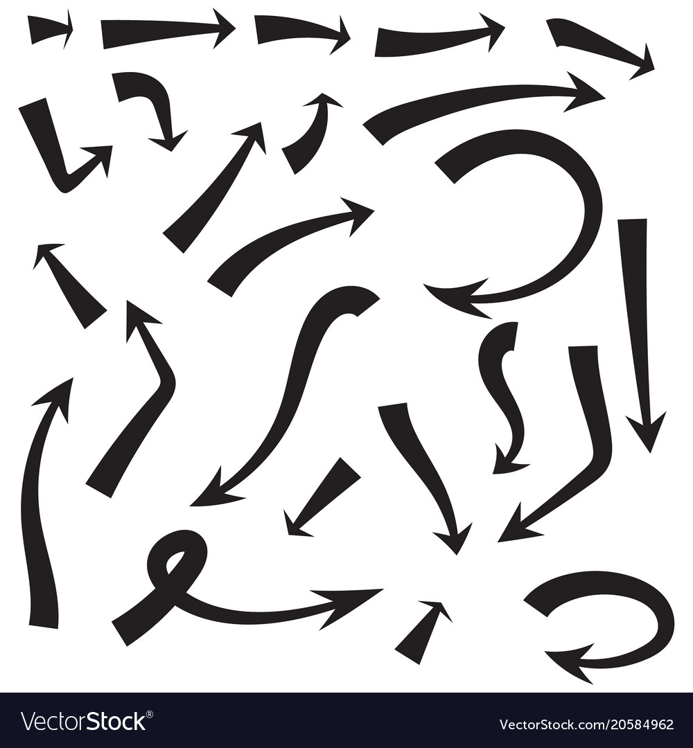 Set arrows Royalty Free Vector Image - VectorStock