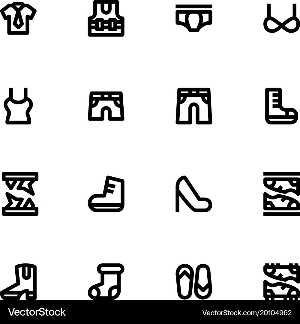 Set of clothes icons Royalty Free Vector Image