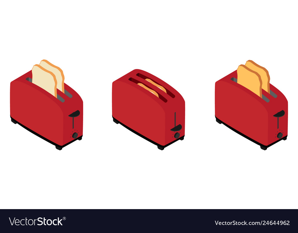 Toaster with bread Royalty Free Vector Image - VectorStock