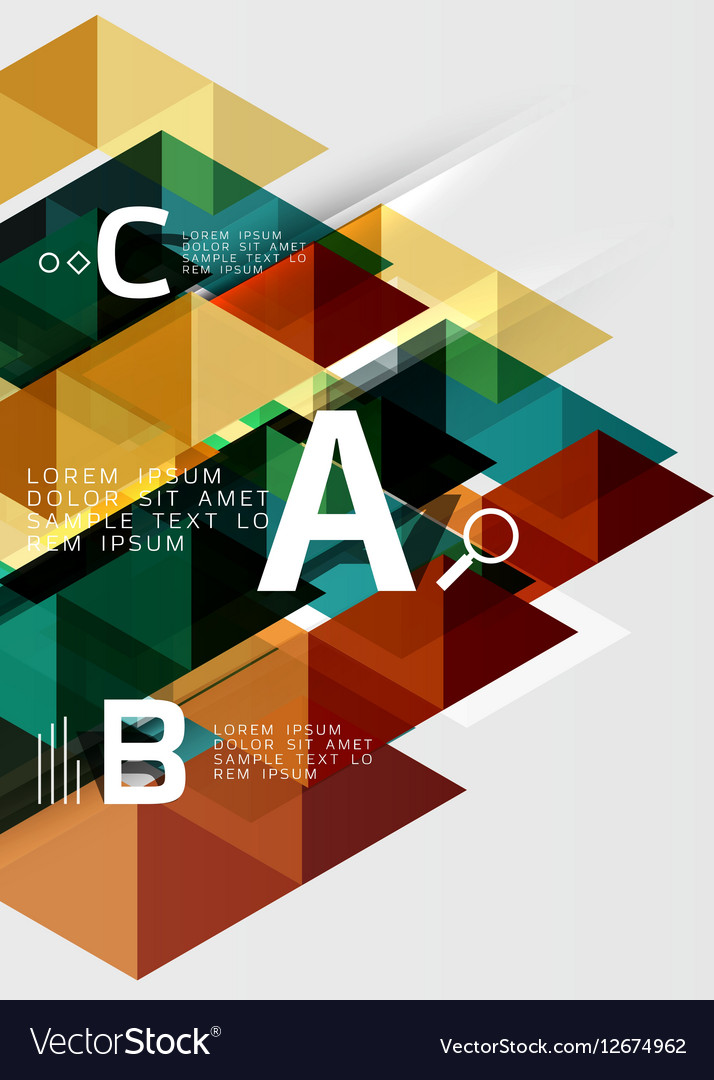 Transparent overlapping triangles Royalty Free Vector Image