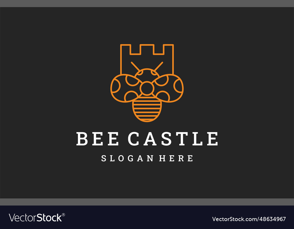 Bee castle Royalty Free Vector Image - VectorStock