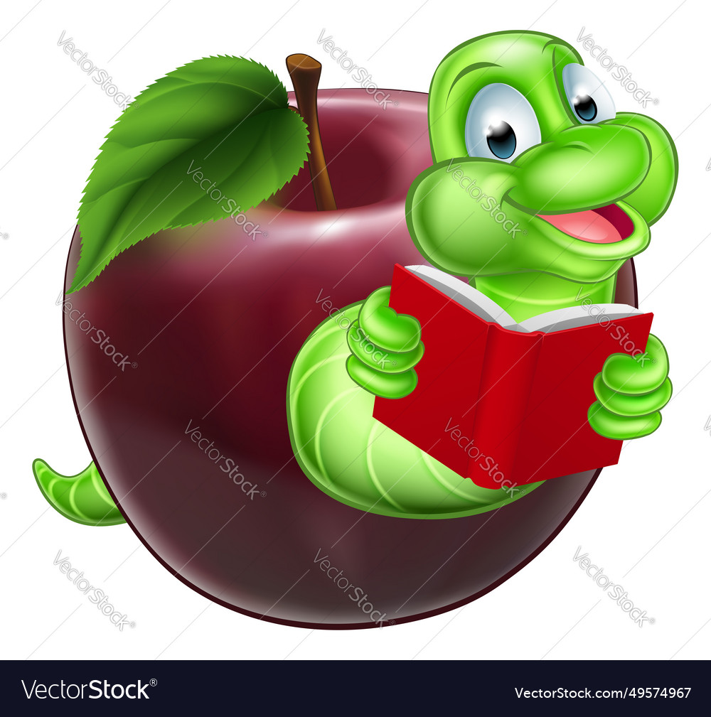 Bookworm concept Royalty Free Vector Image - VectorStock