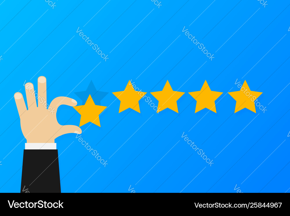 Customer service star rating feedback concept Vector Image