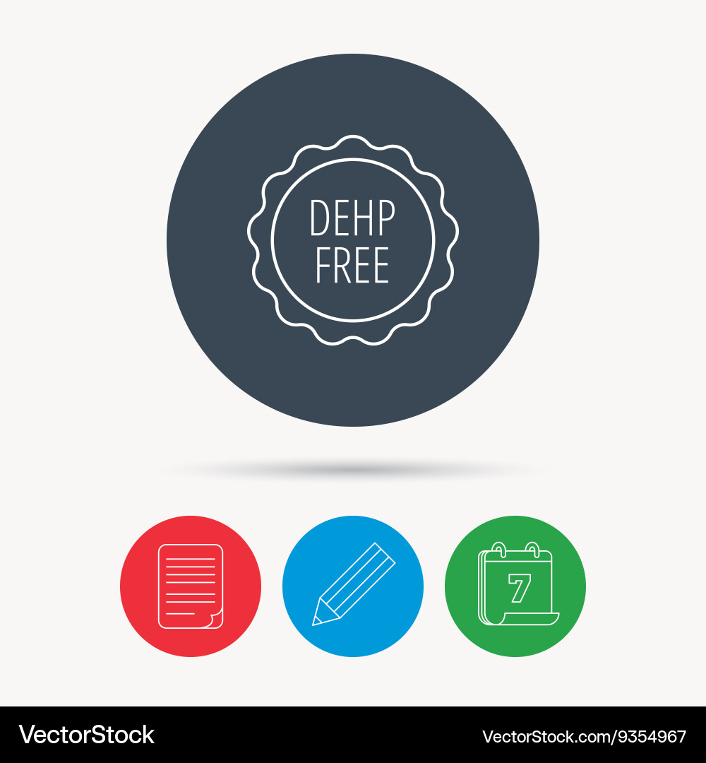 DEHP free icon Non-toxic plastic sign Royalty Free Vector