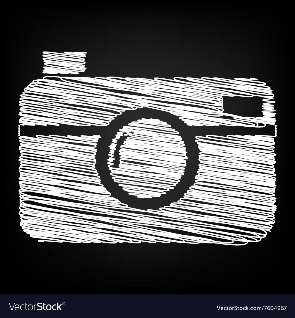 Icon with chalk effect Royalty Free Vector Image