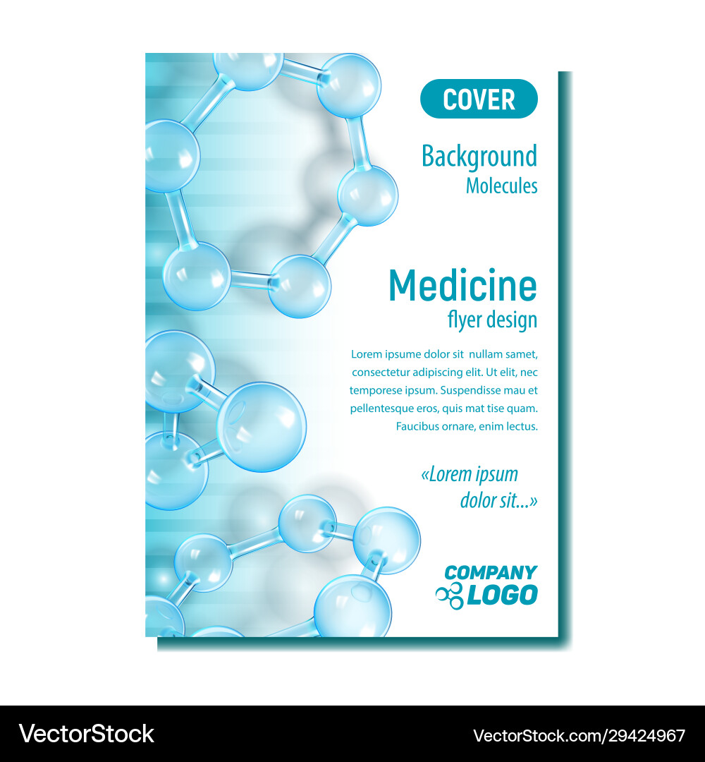 Laboratory medicine research dna cover Royalty Free Vector