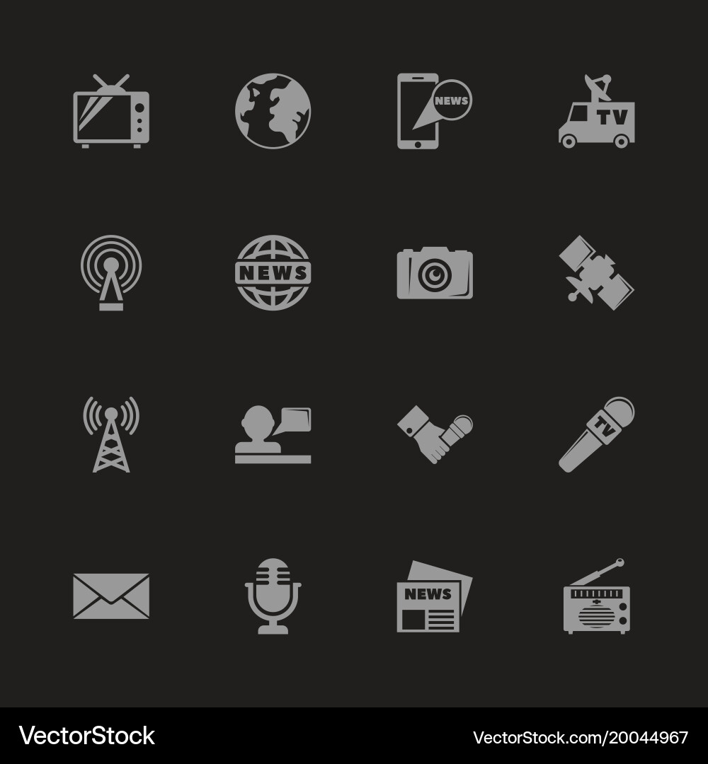 News - flat icons Royalty Free Vector Image - VectorStock