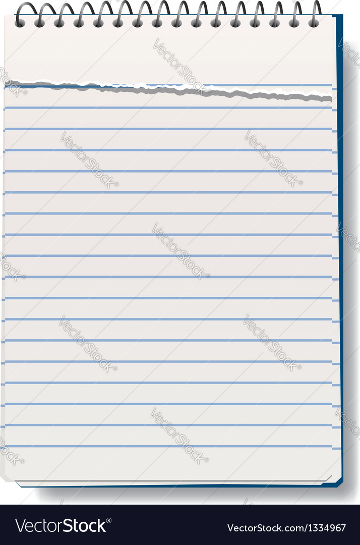 Notepad Royalty Free Vector Image - VectorStock