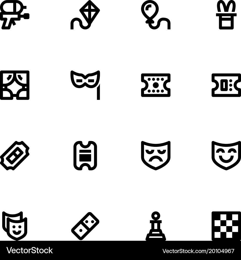 Set of leisure icons Royalty Free Vector Image
