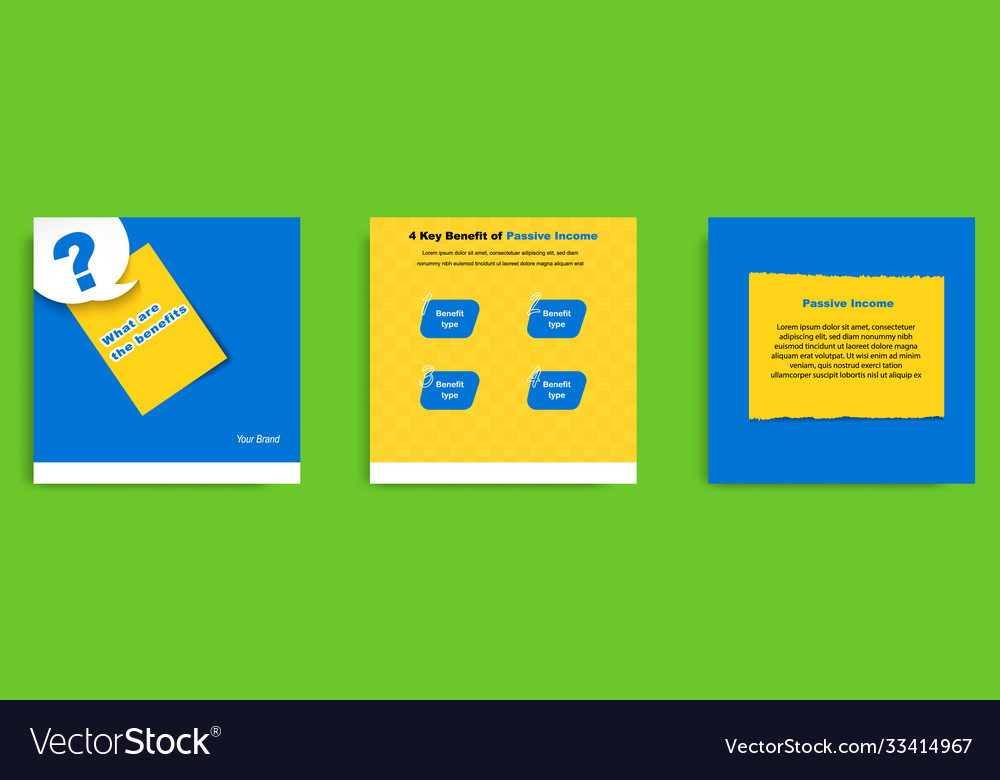 Social media tutorial tip trick post template Vector Image