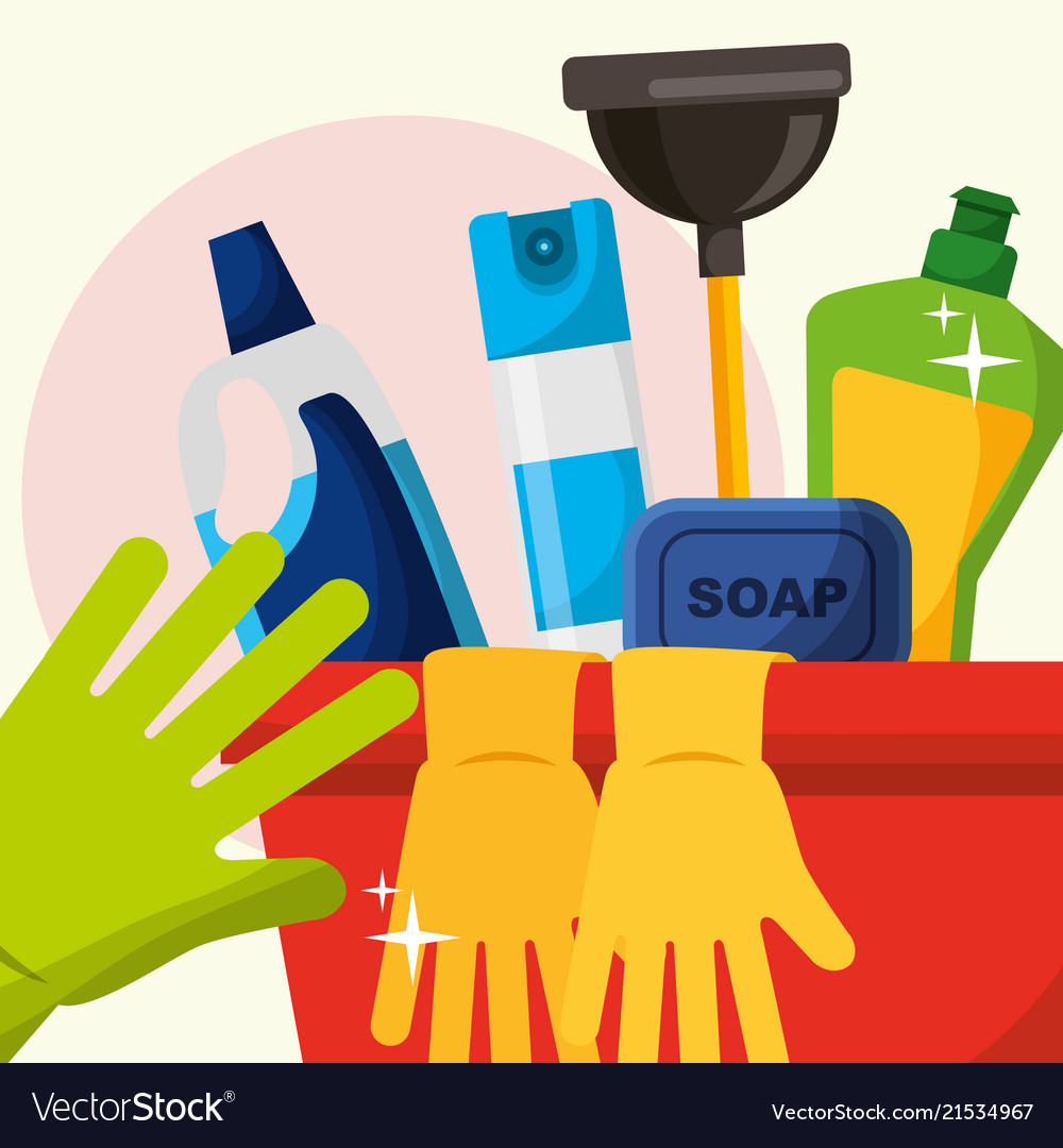 Spring cleaning concept Royalty Free Vector Image