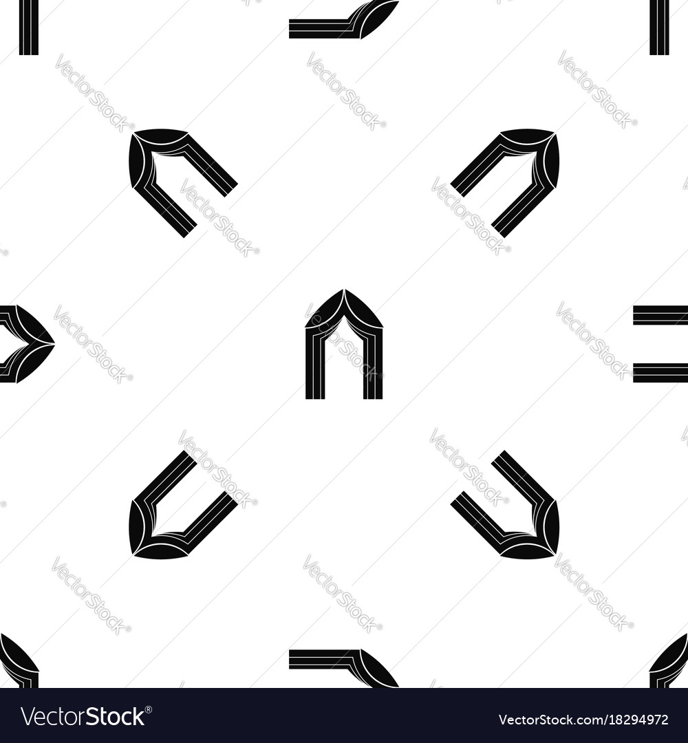 Arch pattern seamless black Royalty Free Vector Image