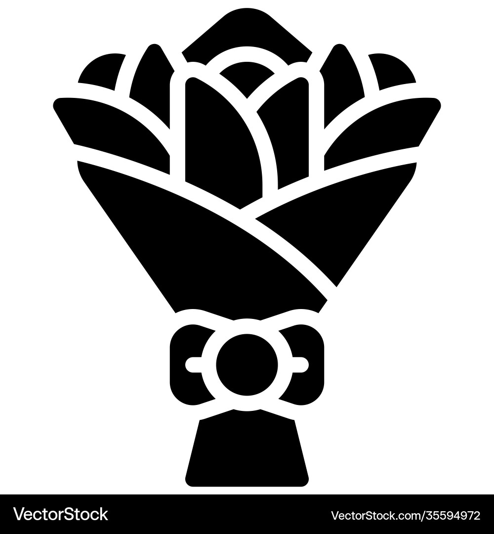 Bouquet icon birthday party related Royalty Free Vector