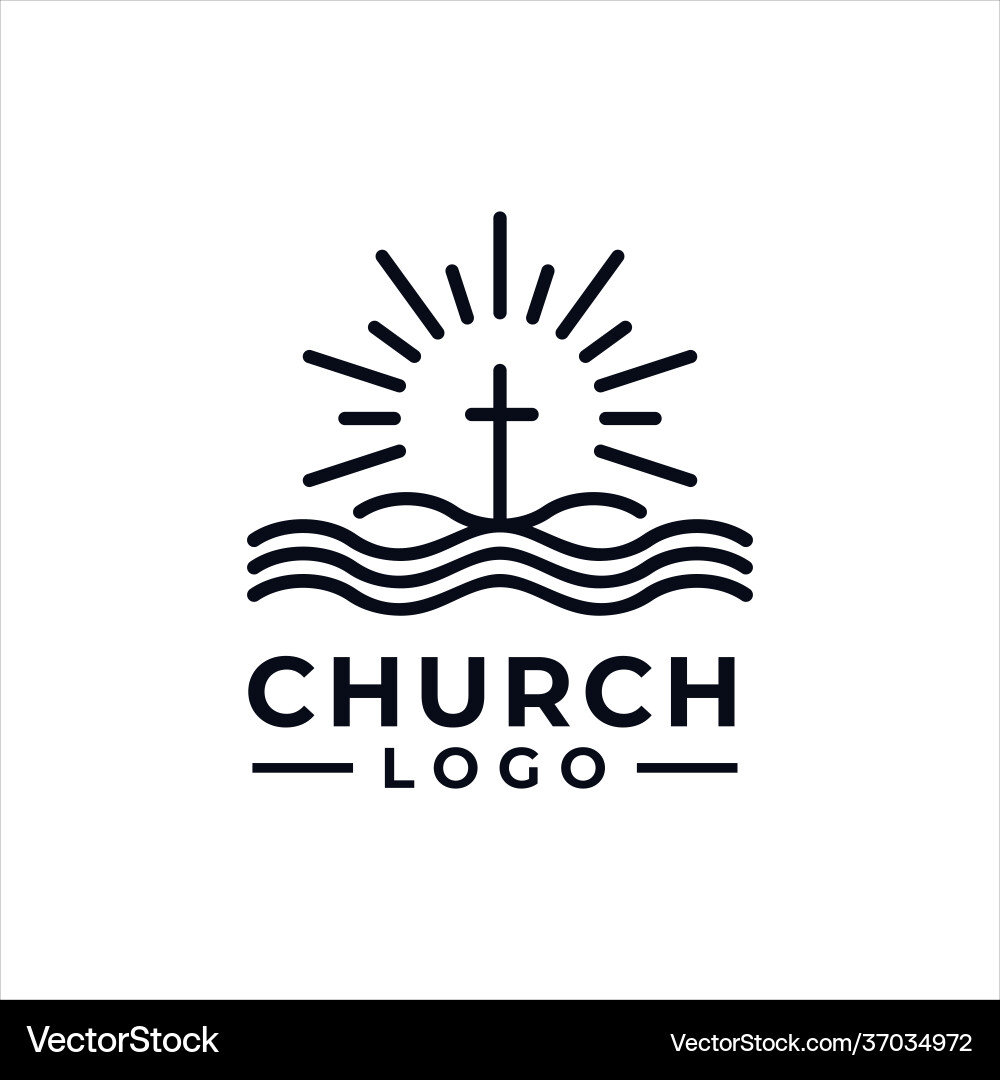 Church logo design inspiration idea concept Vector Image