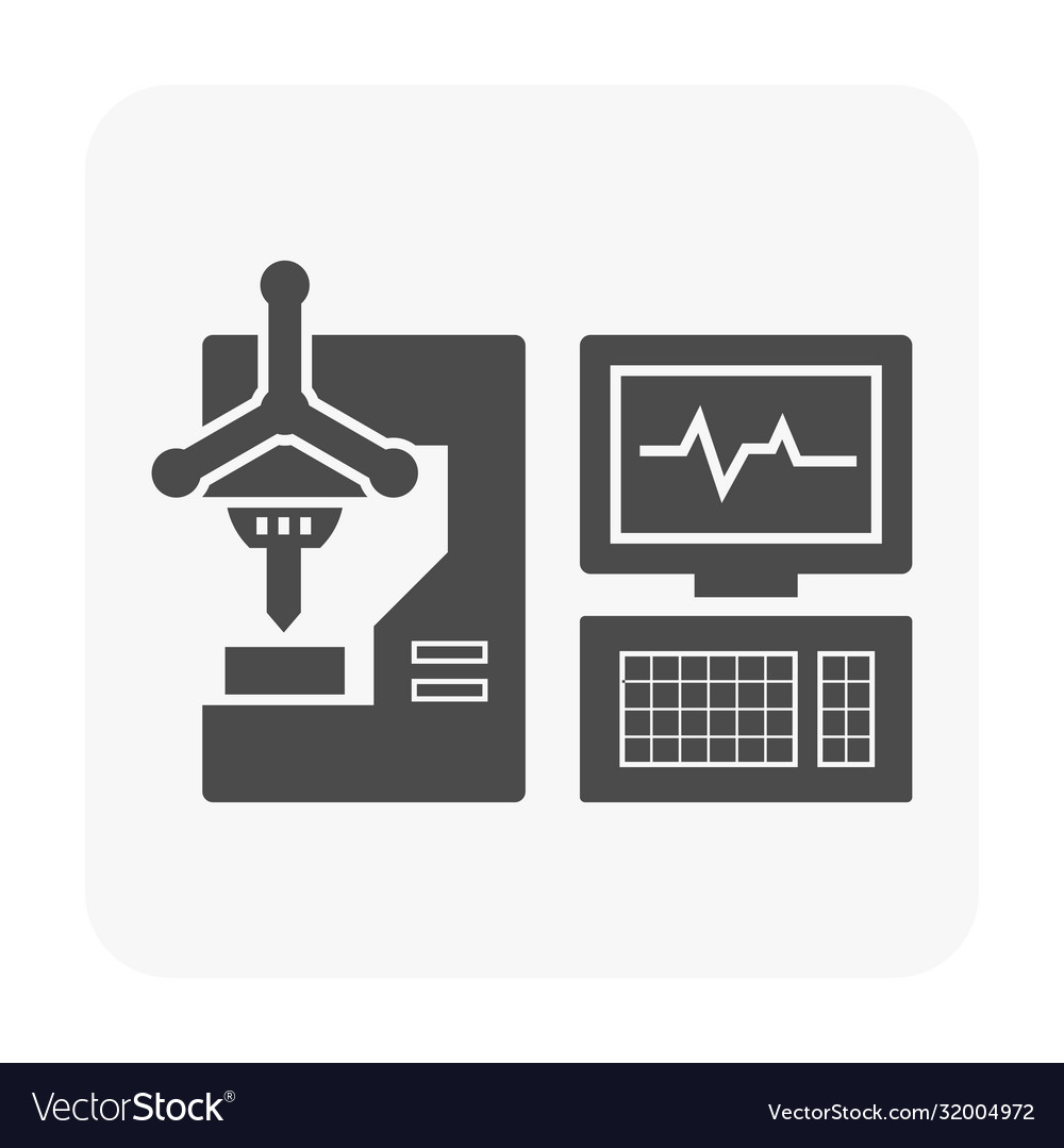 Cnc milling machine icon Royalty Free Vector Image