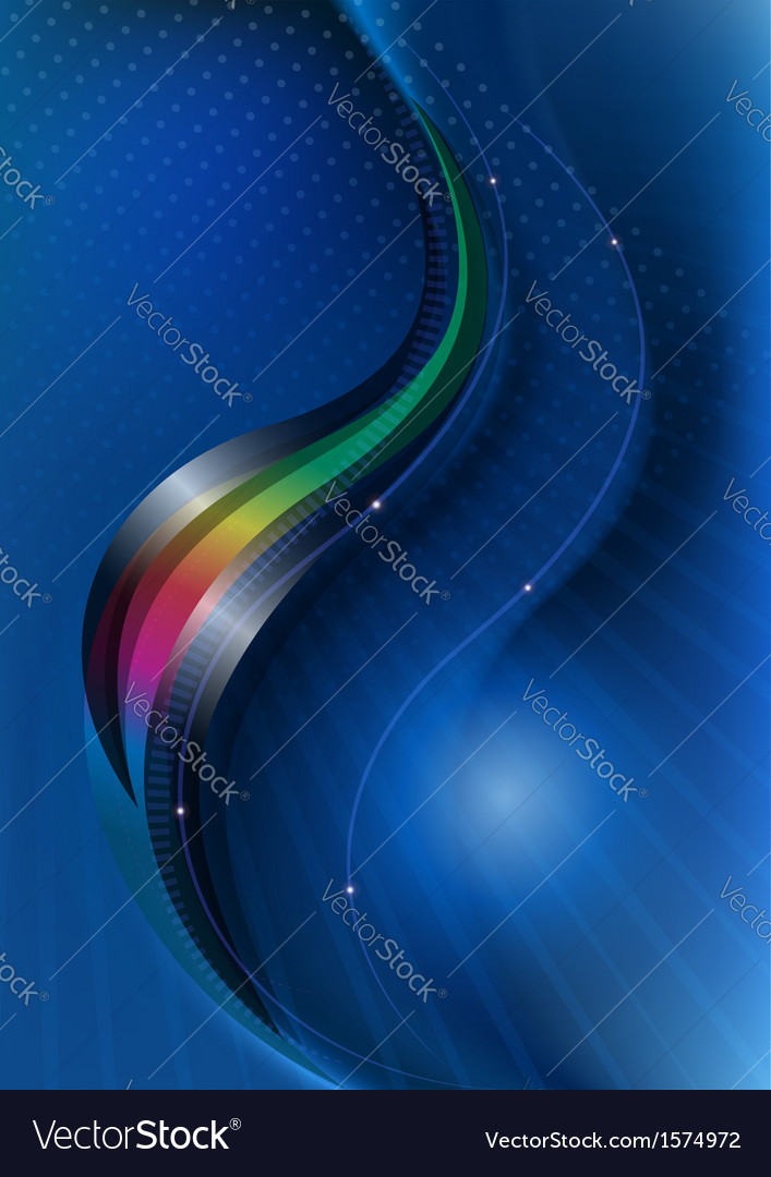 Glossy curves covering rainbow curve Royalty Free Vector