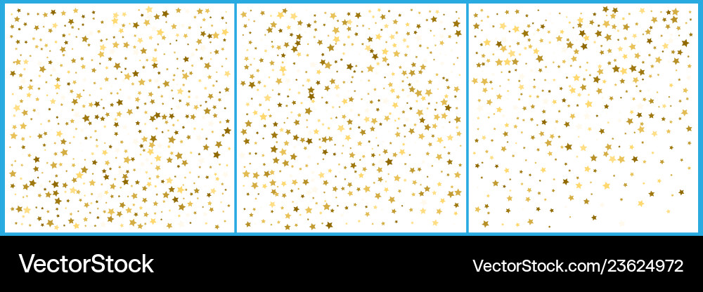 Gold star confetti celebrations simple festive Vector Image