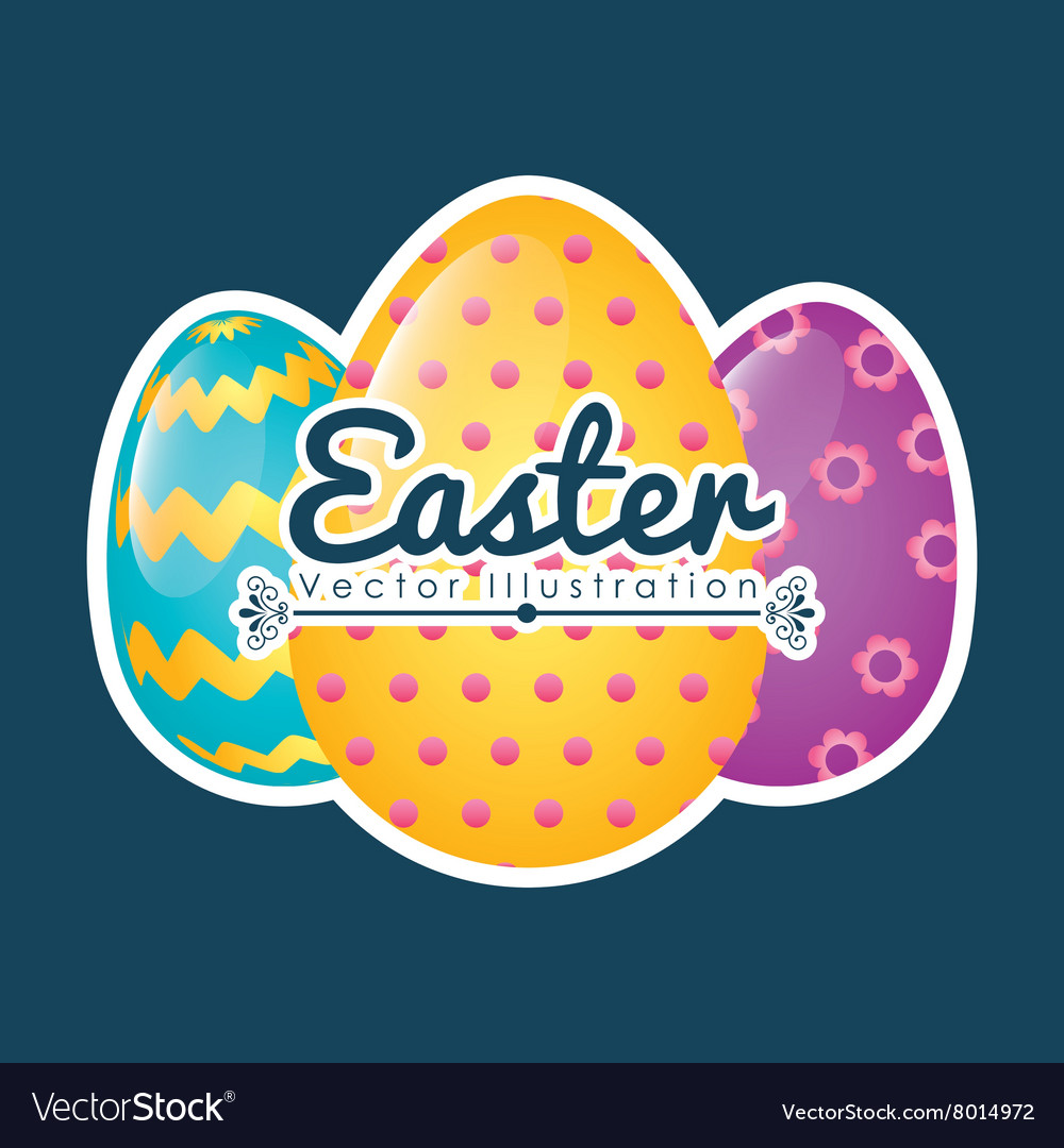 Happy easter design Royalty Free Vector Image - VectorStock
