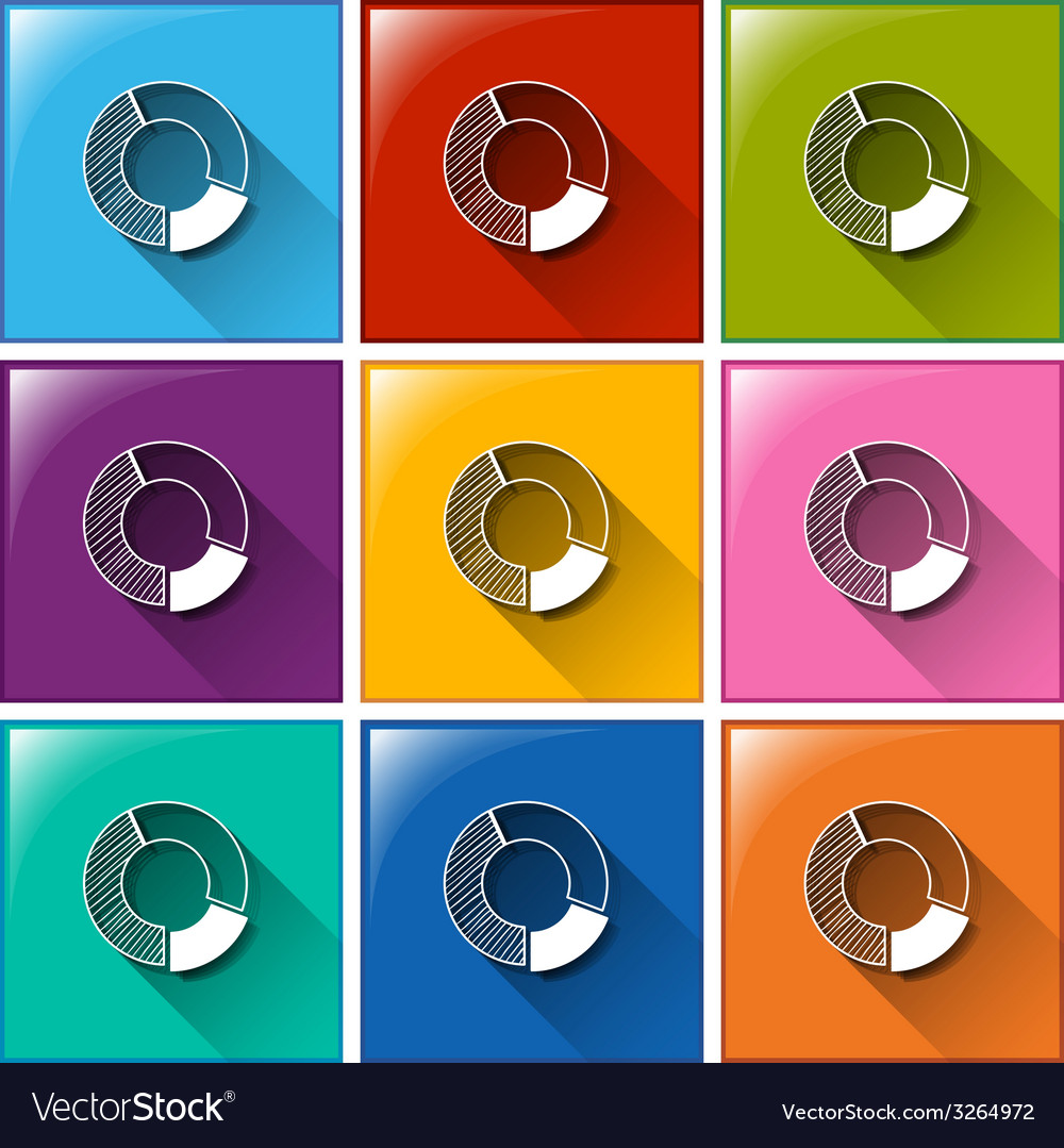 Icons with graphs Royalty Free Vector Image - VectorStock