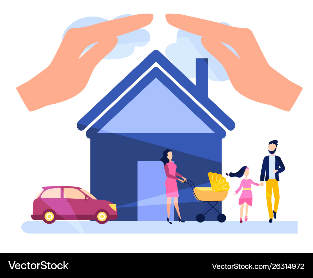 Insurance human life and personal property Vector Image