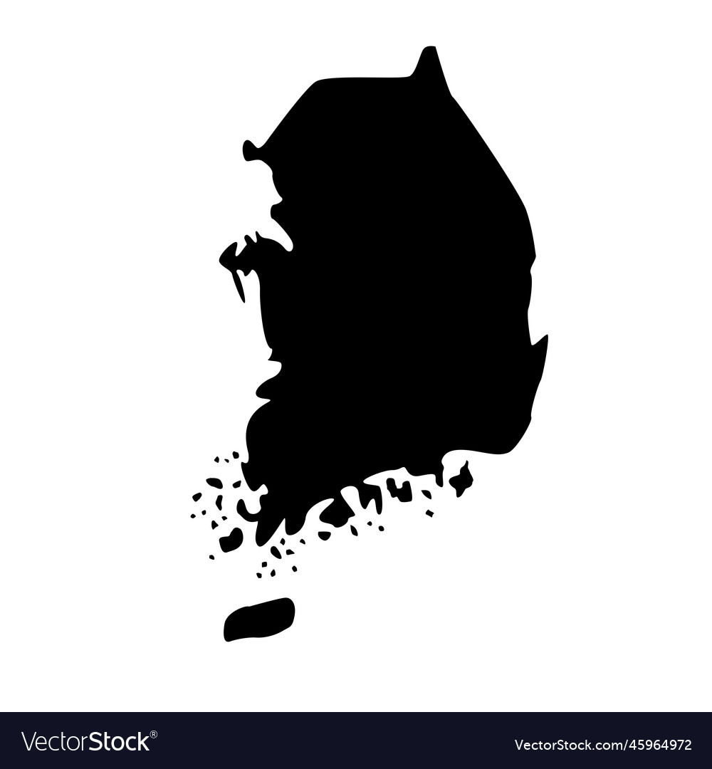 Map of south korea Royalty Free Vector Image - VectorStock
