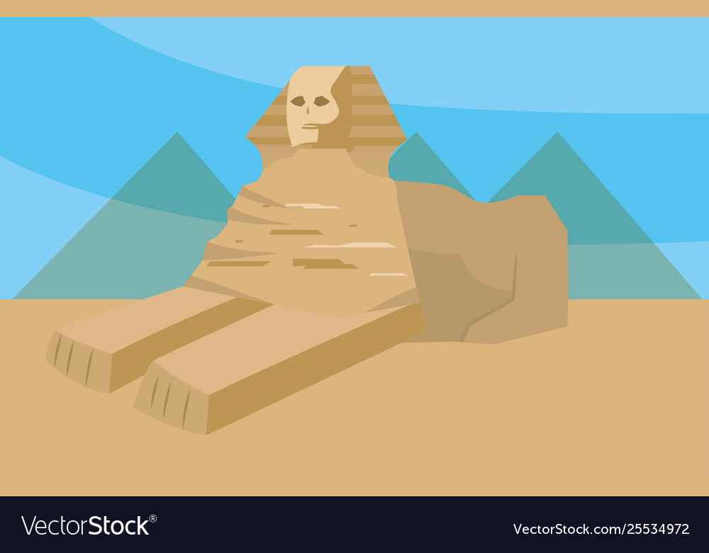 Sphinx giza Royalty Free Vector Image - VectorStock