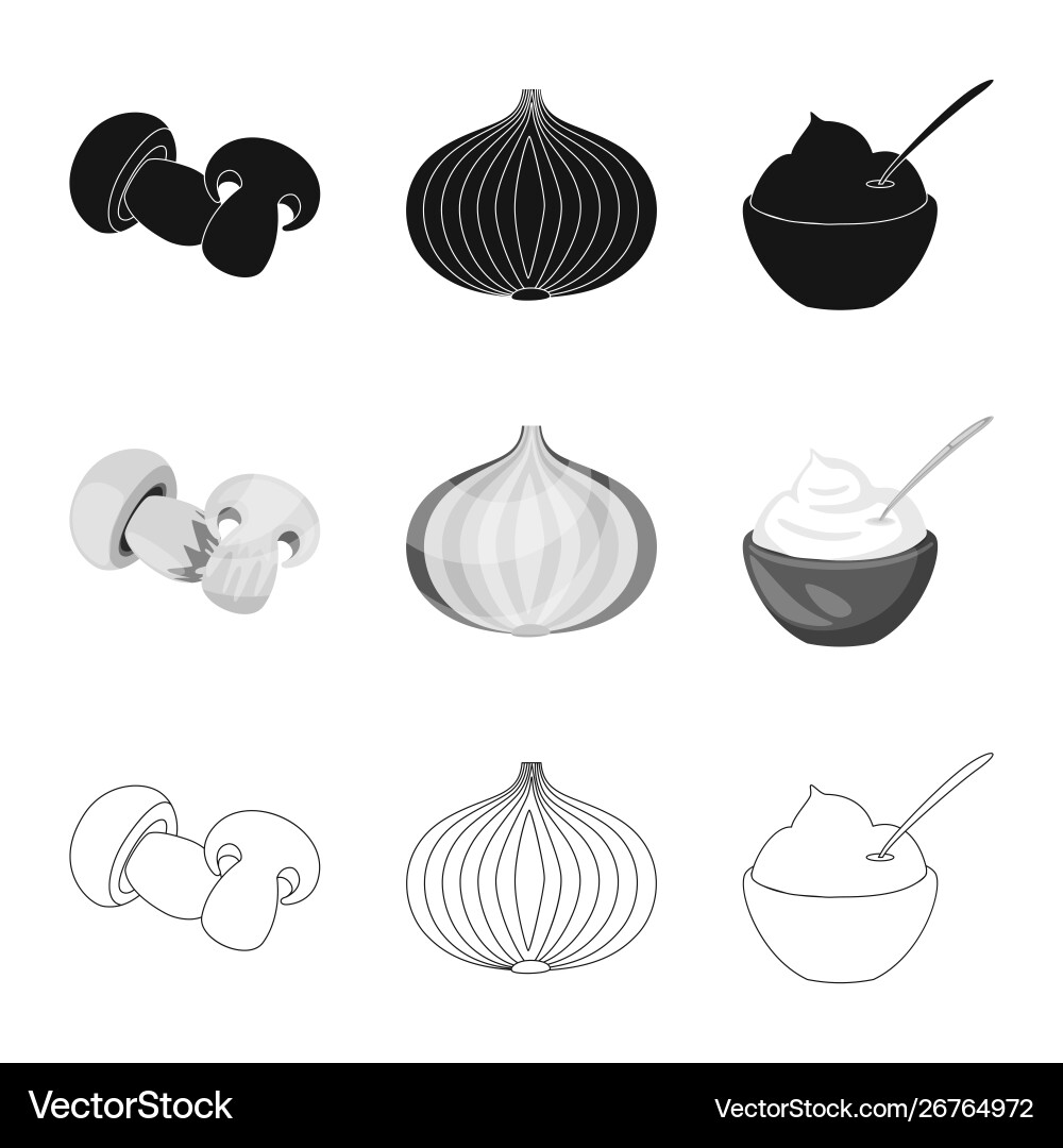 Taste and product sign set Royalty Free Vector Image