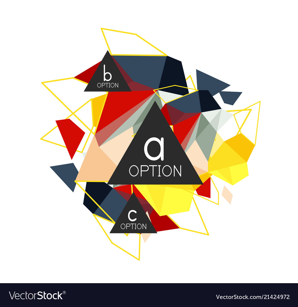 Triangle infographics design layout Royalty Free Vector