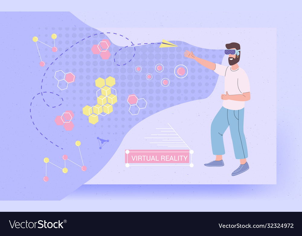 Virtual reality vr point Royalty Free Vector Image