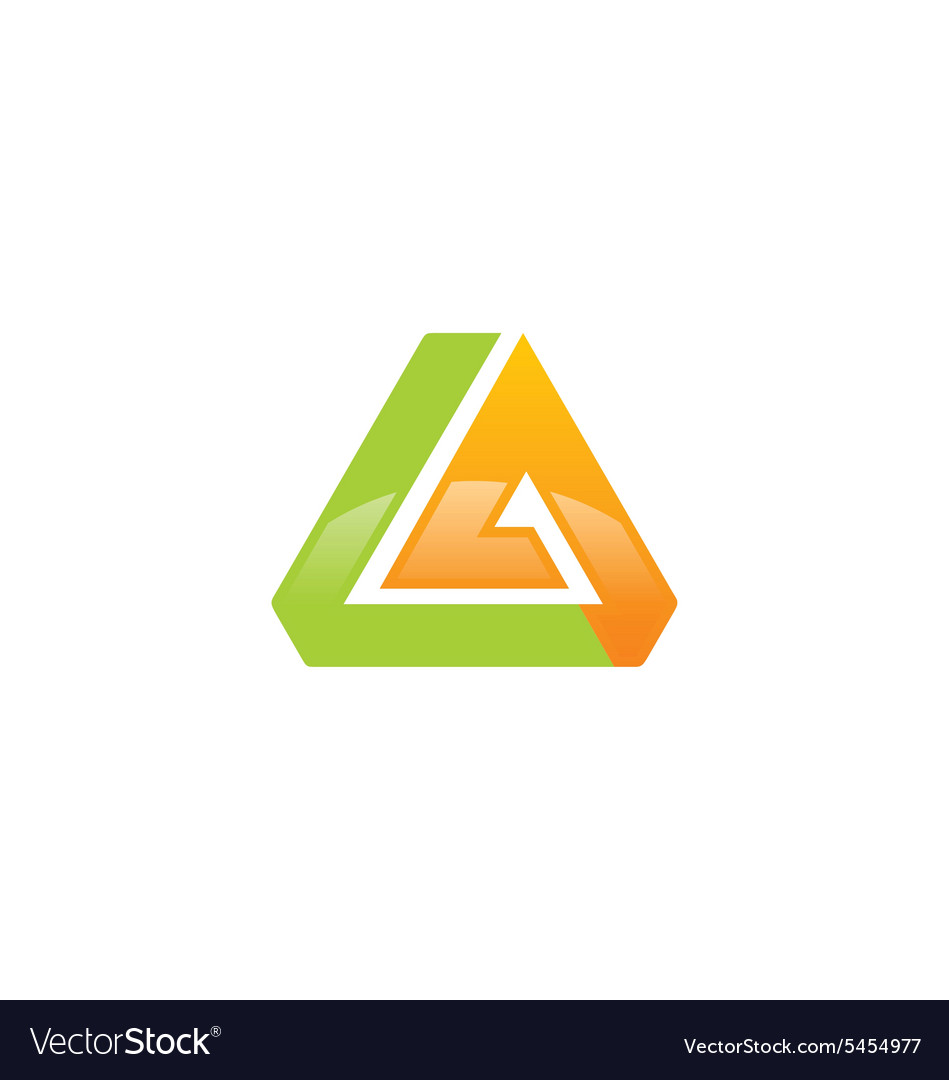 Abstract triangle shape technology logo Royalty Free Vector