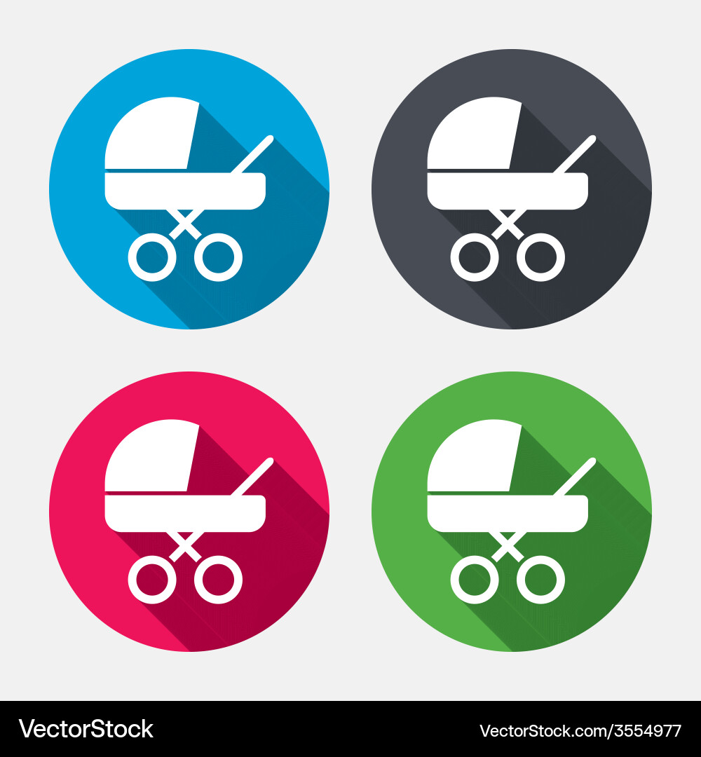 Baby pram stroller sign icon buggy symbol Vector Image