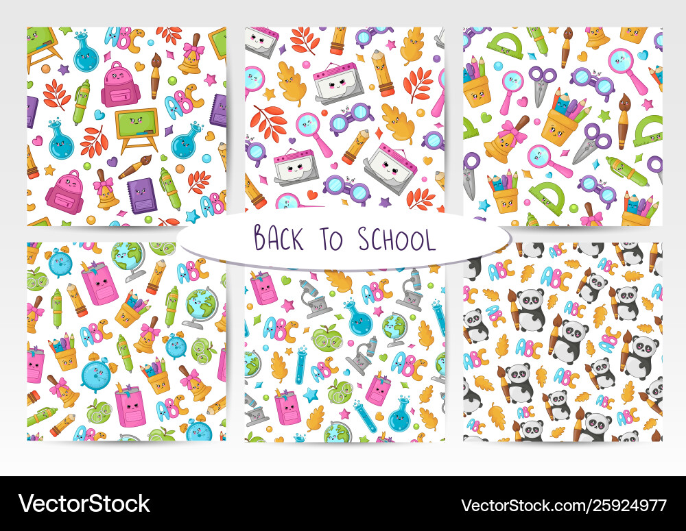 Back to school kawaii Royalty Free Vector Image