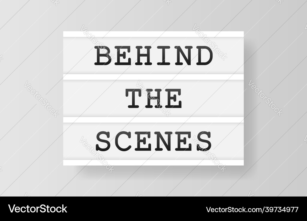 Behind the scenes retro advertising with retro Vector Image