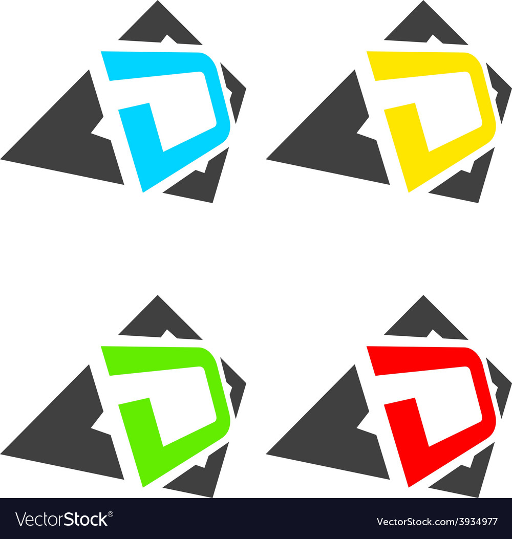 D letters Royalty Free Vector Image - VectorStock