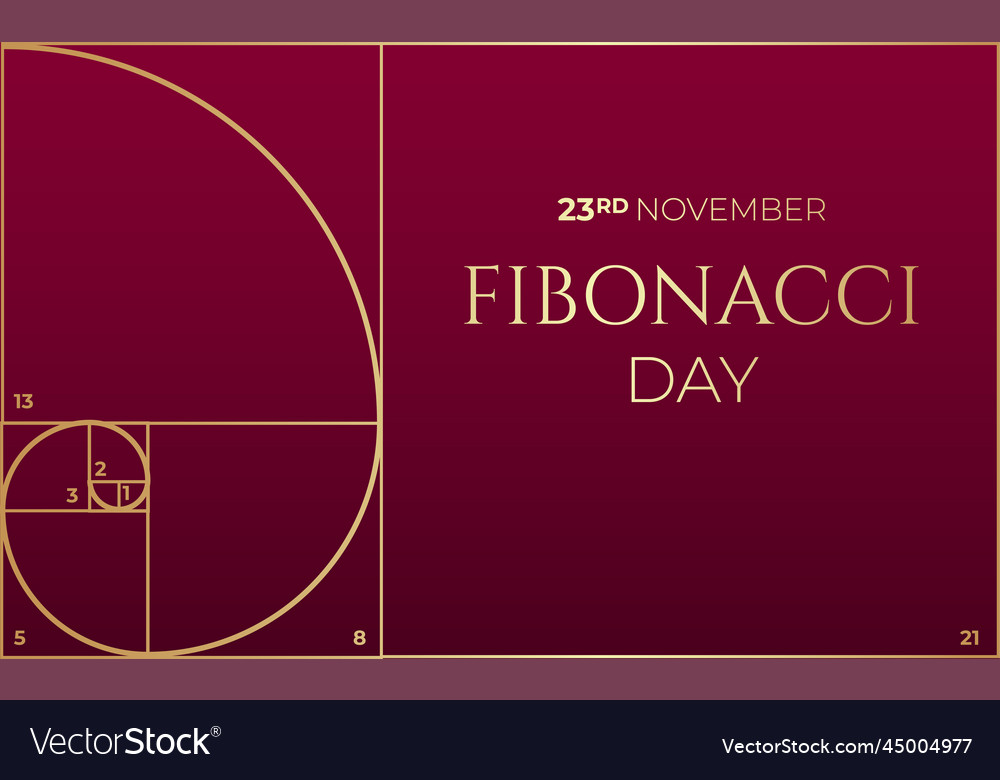 Fibonacci day background Royalty Free Vector Image Fibonacci day background Royalty Free Vector Image