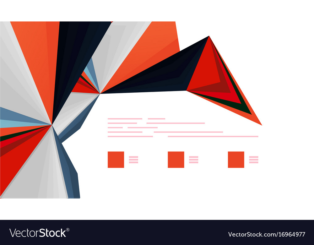 Modern triangle presentation template Royalty Free Vector