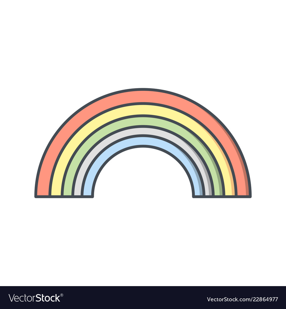 Rainbow icon Royalty Free Vector Image - VectorStock