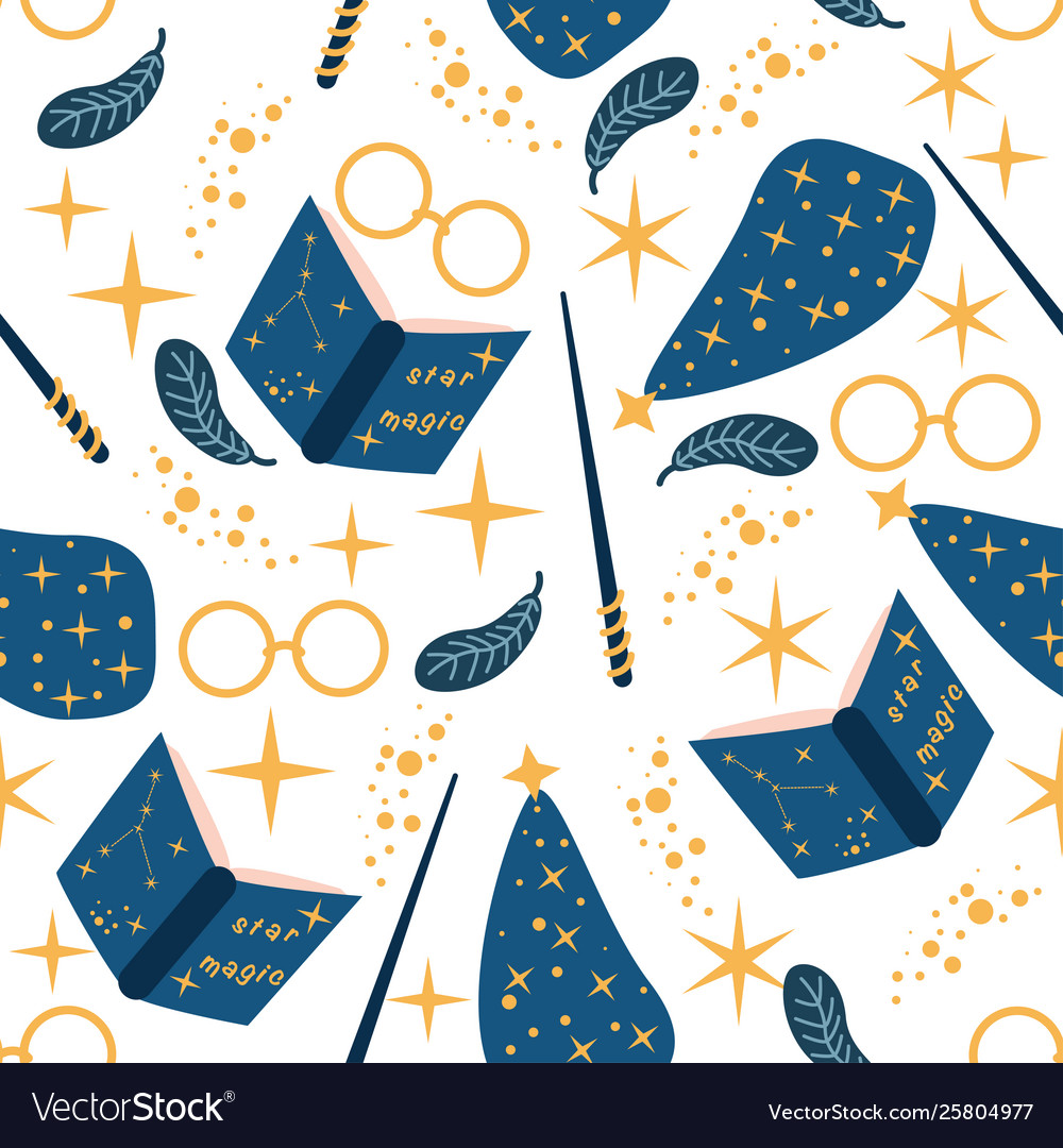 Seamless pattern with magical elements Royalty Free Vector Seamless pattern with magical elements Royalty Free Vector
