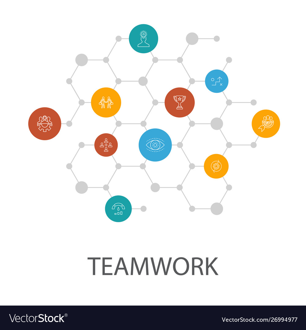 Teamwork presentation template cover layout Vector Image
