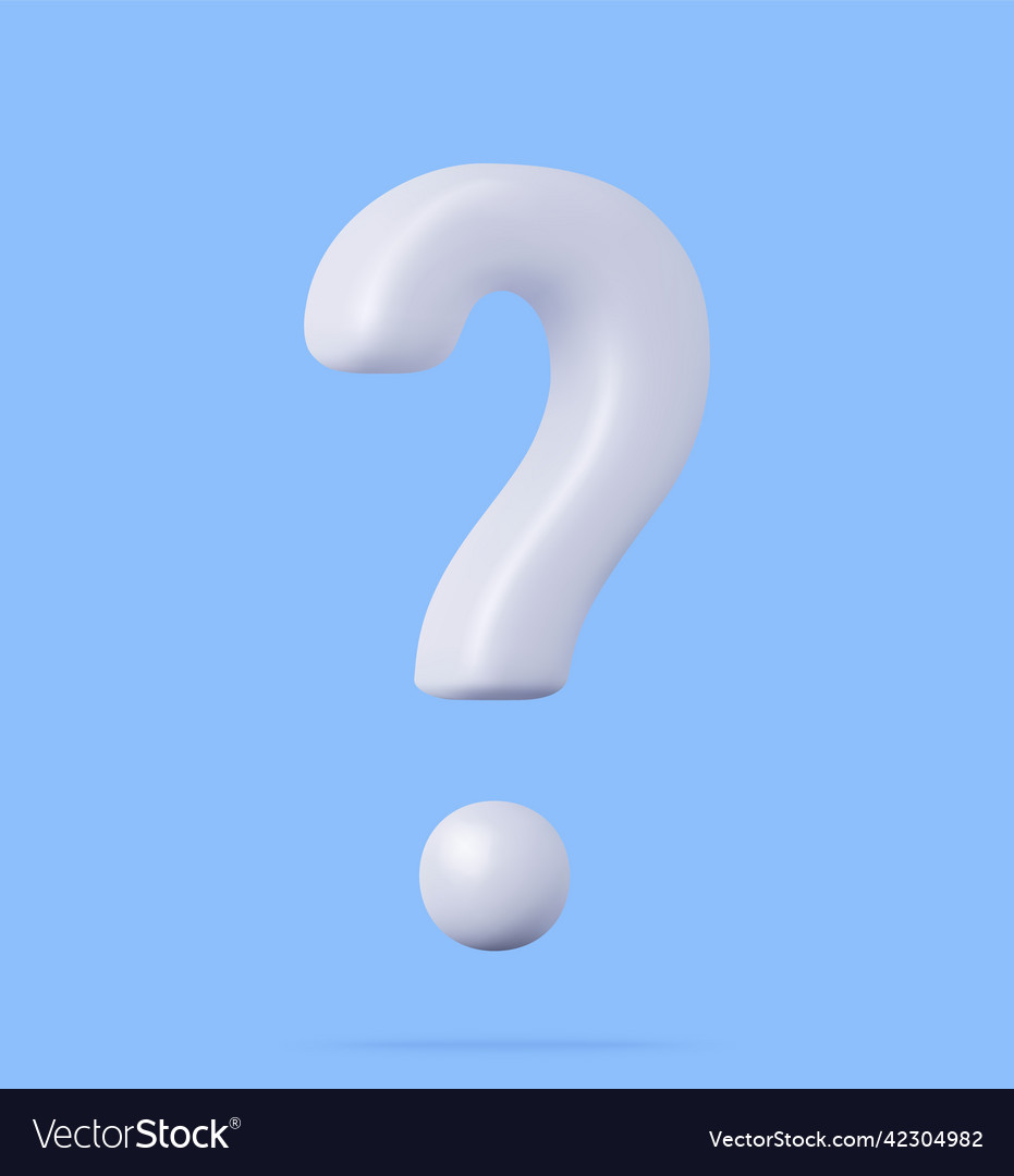 3d question mark Royalty Free Vector Image - VectorStock