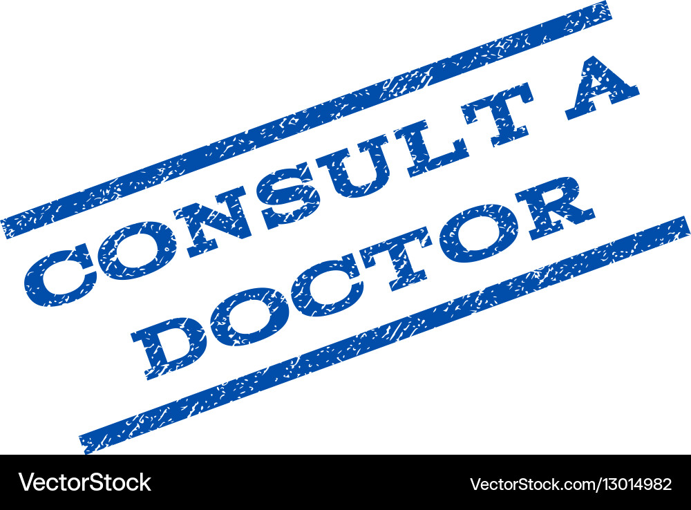 Consult a doctor watermark stamp Royalty Free Vector Image