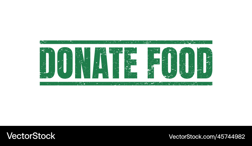 Donate food stamp graphic green color Royalty Free Vector